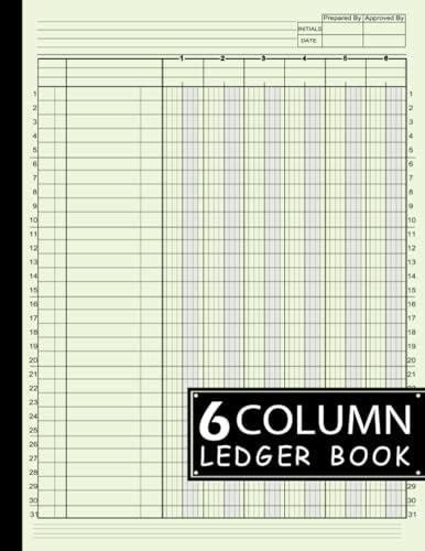 Pdf Download 6 Column Ledger Book Large Simple Six Column For