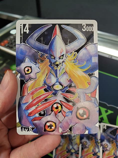 Set Of Four Digimon Tcg Diaboromon Tokens Etsy