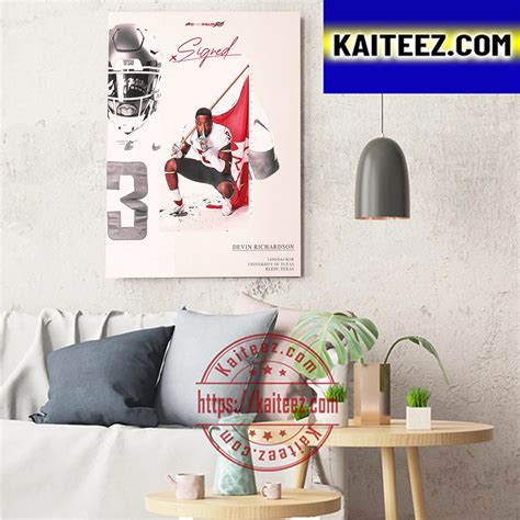 Devin Richardson Signed Washington State Football Art Decor Poster Canvas Kaiteez