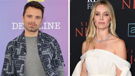 Paar Sebastian Stan und Annabelle Wallis halten Händchen