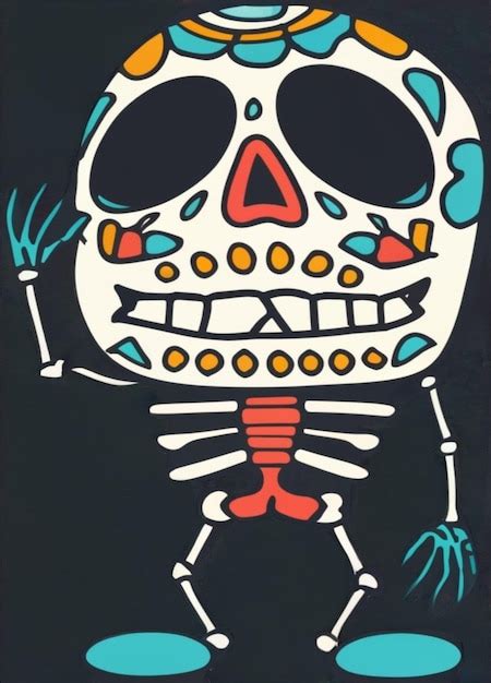 Premium Vector Dead Day Skull 2d Vector Art