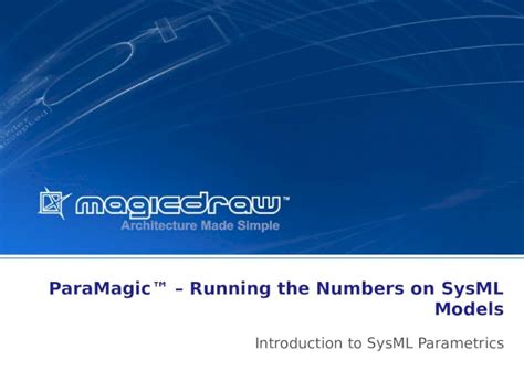 Ppt Paramagic™ Running The Numbers On Sysml Models Dokumentips