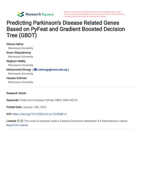 pdf predicting parkinson s disease related genes based on pyfeat and