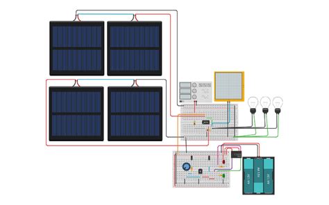 Circuit Design Solar Panel Tinkercad