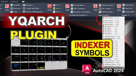 Indexer Symbols Yqarch Plugin For Autocad Yqarch Tutorial Youtube