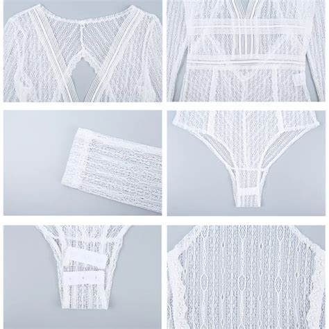 Кружевное лоскутное боди с открытой спиной черного белого цвета Сексуальное Тонкое летнее боди