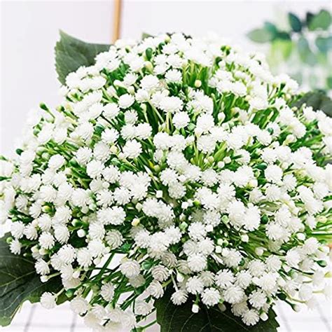 Amazon de LGEGE 6 Stück künstliche Blumen schleierkraut Babyatmen