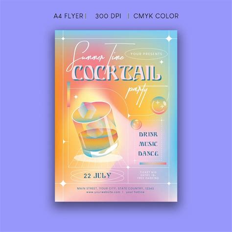 Premium Vector Cocktail Party Flyer