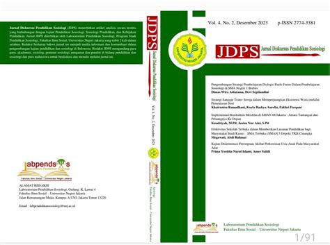 Vol 1 No 1 2020 Jdps Juni 2020 Jurnal Diskursus Pendidikan
