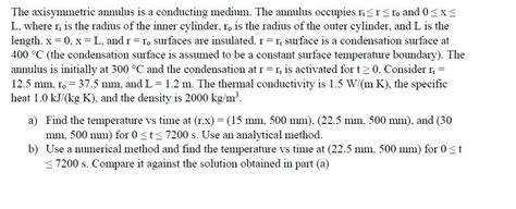 Solved The Axisymmetric Annulus Is A Conducting Medium The