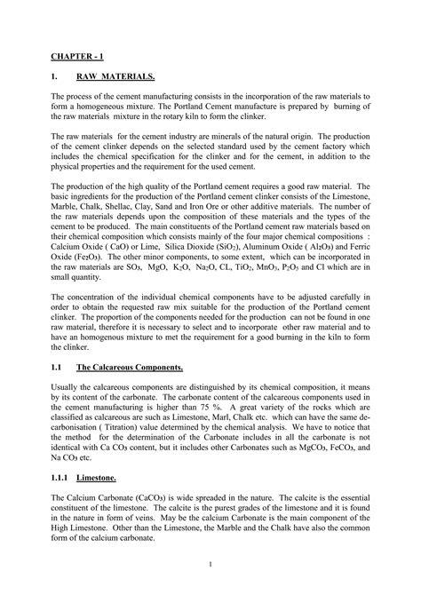 Chapter 01 Raw Material Doc