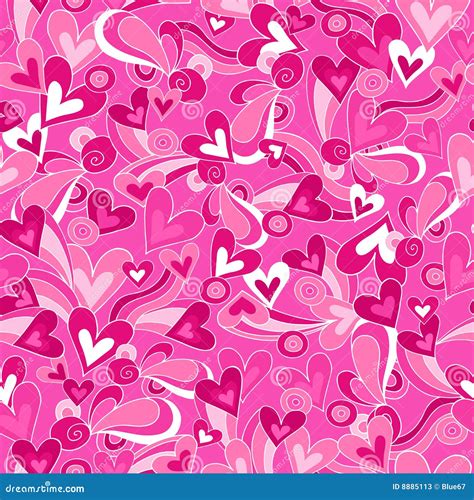 Hearts Vector Seamless Repeat Pattern Stock Vector Illustration Of Valentines Tile 8885113