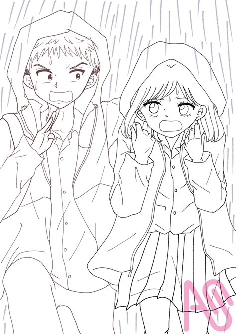 雨降らないって言ったじゃん線画 さき 插图 ART street