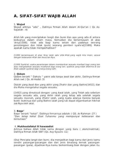 DOCX Sifat Wajib Dan Mustahil Allah DOKUMEN TIPS