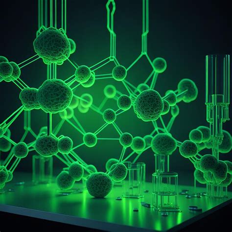 Premium Ai Image Glowing Molecular Structure In Laboratory Research Generated By Ai