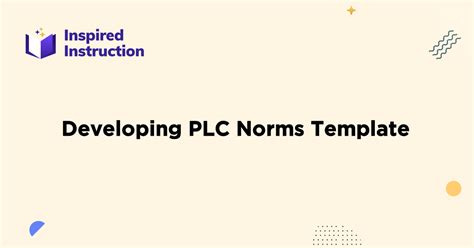 Developing Plc Norms Template
