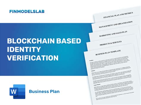 craft an effective blockchain identity verification business plan