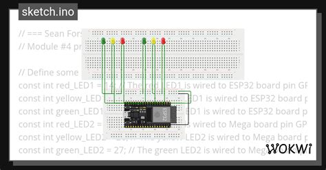 Traffic Light Wokwi Esp32 Stm32 Arduino Simulator