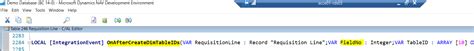 Event Request Table Requisition Line OnBeforeGetDirectCost And OnAfterCreateDimTableIDs