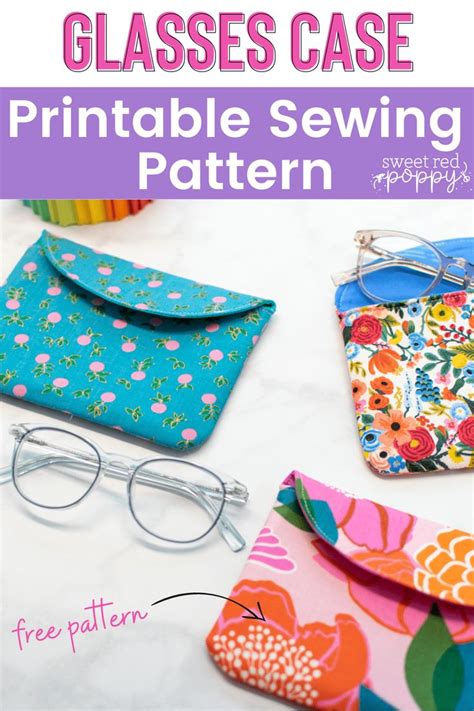 Diy Glasses Case Free Sewing Pattern Sewing Patterns Free Sewing