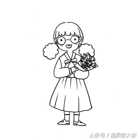 畫完之後送給你愛的那個她超簡單Q版可愛小女生簡筆畫教程 每日頭條