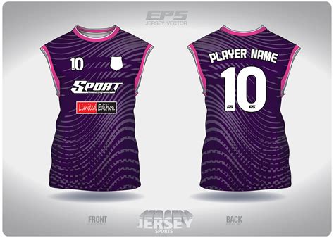 EPS Jersey Sports Shirt Vector Pink Ribbon Purple Pattern Design