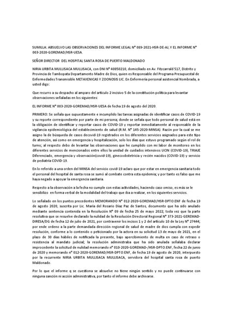 Absuelbbe Obsevaciones De Niria Pdf Hospital