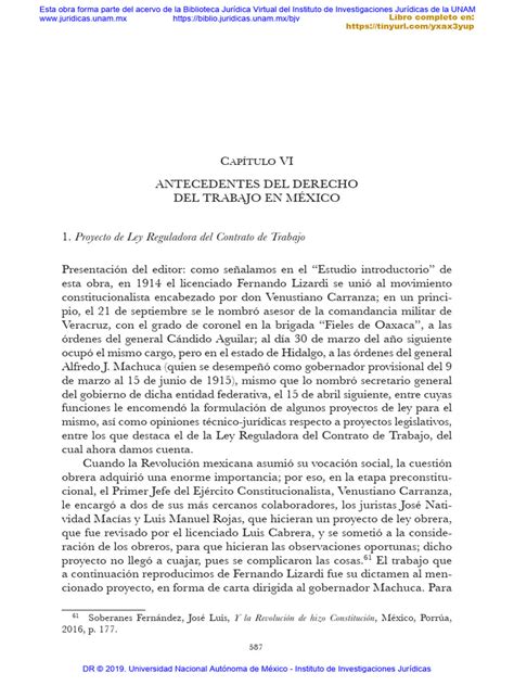Antecedentes Del Derecho Laboral Mexicano Pdf