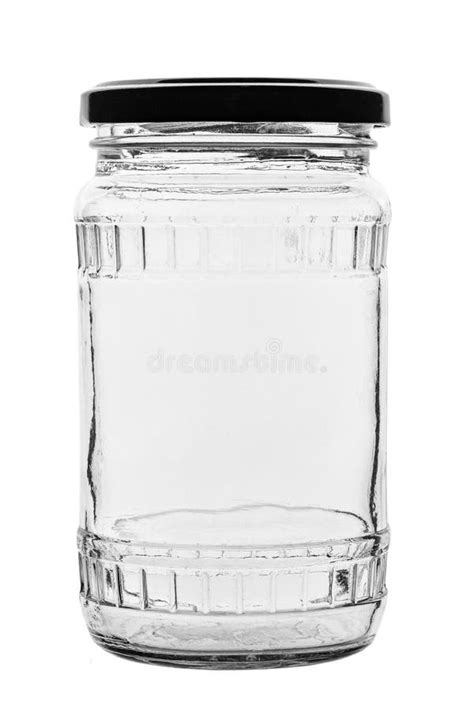 Empty Glass Jar For Preservation Isolated On A White Background Stock