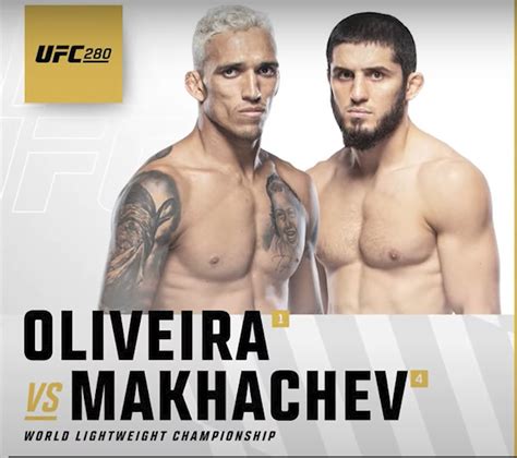 Charles Oliveira Vs Islam Makhachev 280th Event Best Live Sports