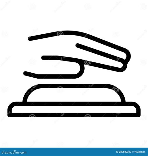 Scan Palm Identity Icon Outline Vector Hand Print Stock Vector