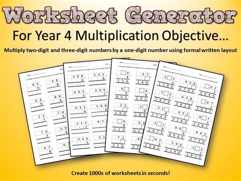Multiply Two Digit And Three Digit Numbers By A One Digit Number Using Formal Written Layout