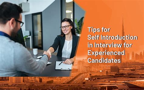 tips for self introduction in interview for experienced candidates by