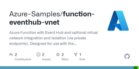 GitHub Azure Samples Function Eventhub Vnet Azure Function With