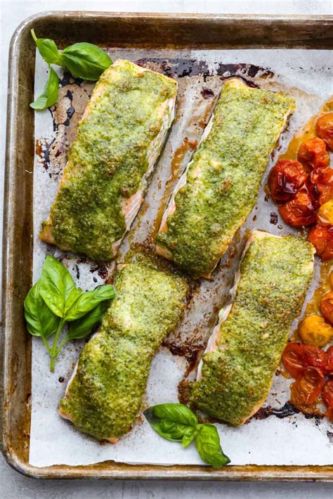 Pesto Salmon Easy One Pan Meal The Recipe Critic