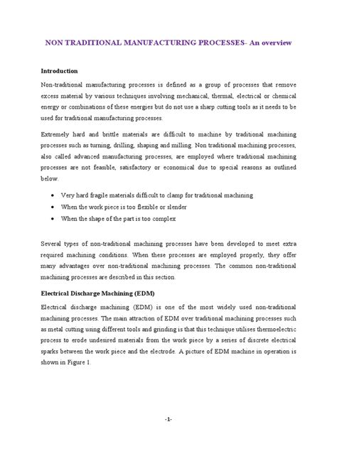 Overview Of Ntm Processes Pdf Machining Laser