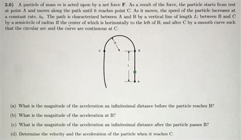 solved a particle of mass m is acted upon by a net force f