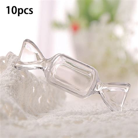 N54h 10pcs Mini Acrylic Storage Box Small Candy Box Jewellery Packaging