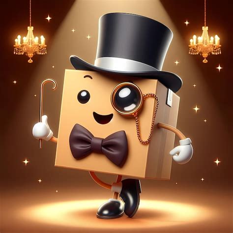Dancing Box Cartoon Illustration Premium Ai Generated Image