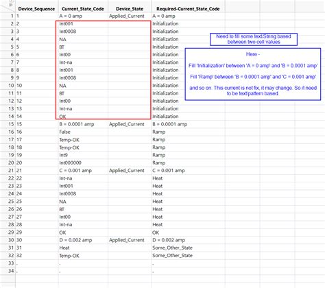 Solved How To Fillreplace Text Between Two Cells Based On Specific