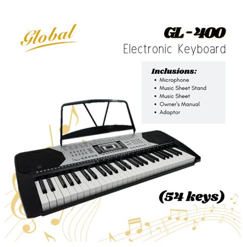Global Gl 400 54 Key Electronic Keyboard Keyboard 54 Keys Global