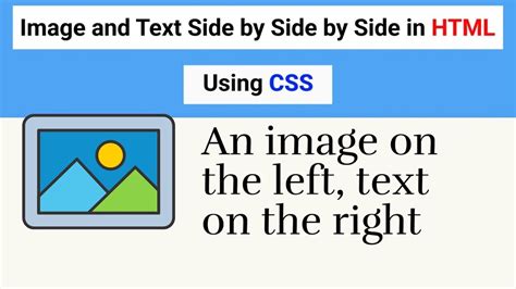 How To Align Image And Text Side By Side In Html Using Css Youtube