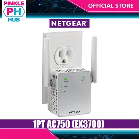 PinkleHub NETGEAR 1PT AC750 WiFi Range Extender Essentials Edition EX3700 100NAS Lazada PH