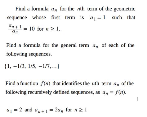 Solved Find A Formula An For The Nth Term Of The Geometric Chegg