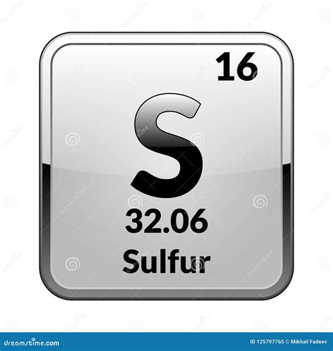 The Periodic Table Element Sulfurvector Stock Vector Illustration