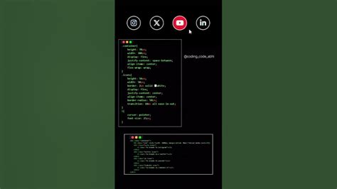 Social Media Icon Hover Effect Using Css Grid Areas And Html5 Semantic Elements🚀htmlcss