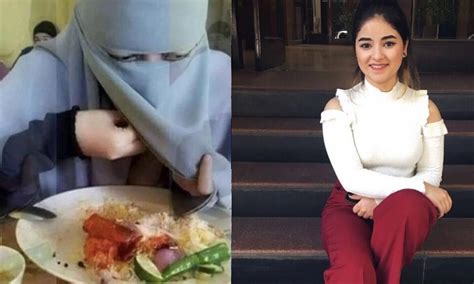 ‘purely My Choice Zaira Wasim Speaks For Woman Eating In A Niqab