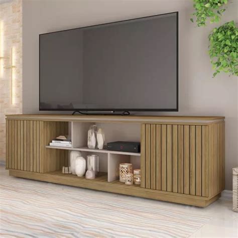 Rack Para Tv Até 75 Polegadas 2 Portas Ripadas Talismã Parcelamento Sem Juros
