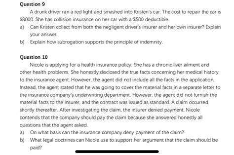 Solved Question 9 A Drunk Driver Ran A Red Light And Smashed