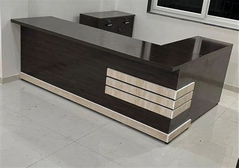 L Shaped Plywood Shop Counter Table Without Storage At Piece In Noida